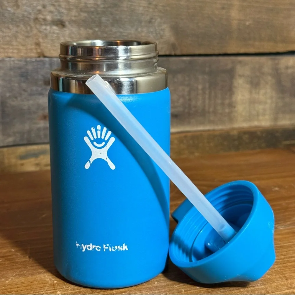 Hydro Flask | Dining | Hydro Flask 2 Oz Blue With Straw | Poshmark